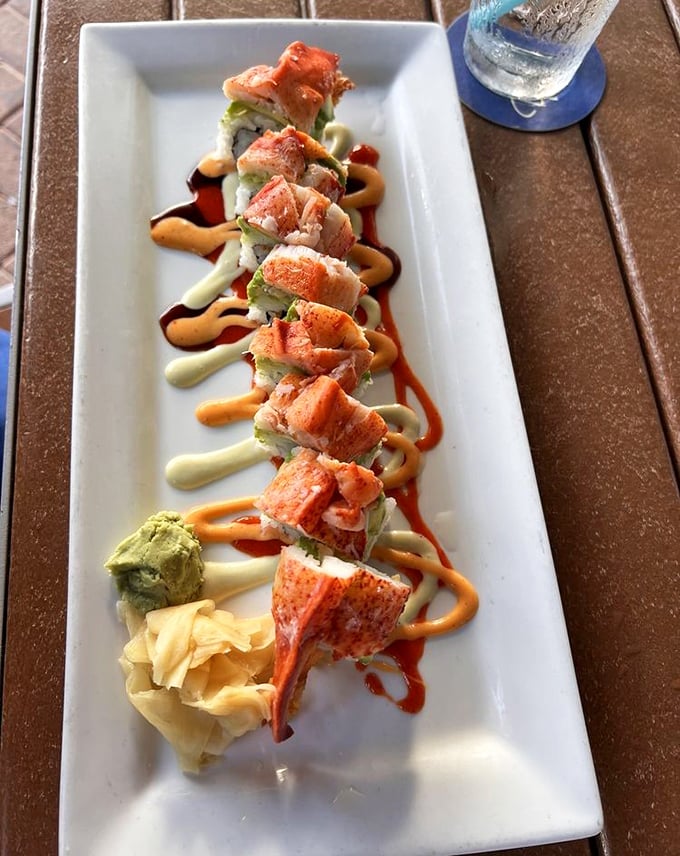 This isn't just a sushi roll&mdash;it's edible art. Vibrant lobster meat takes center stage in this Instagram-worthy creation that tastes even better than it looks.