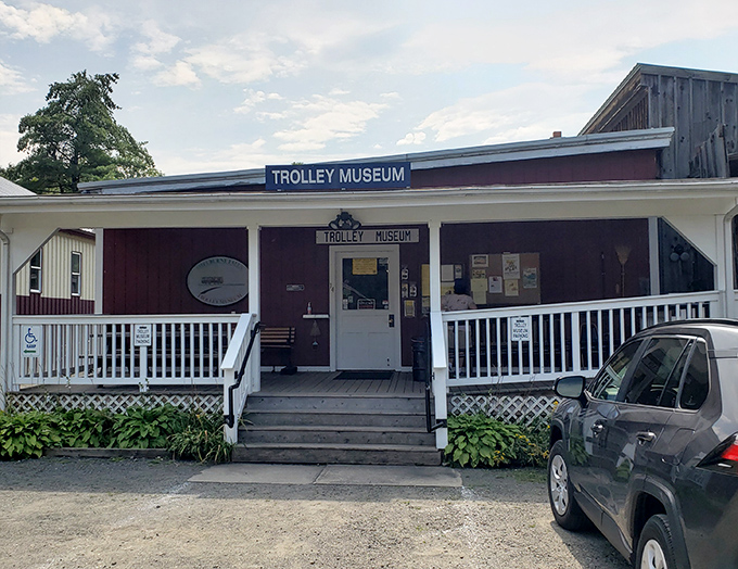 The Trolley Museum preserves the village's transportation history &ndash; because even nostalgia needs a designated driver.