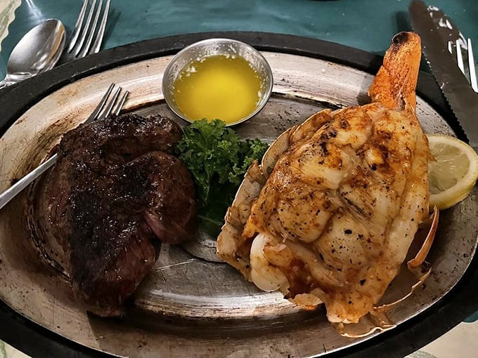 Surf meets turf in this classic pairing. The steak doesn't need fancy preparation when quality beef speaks this eloquently.