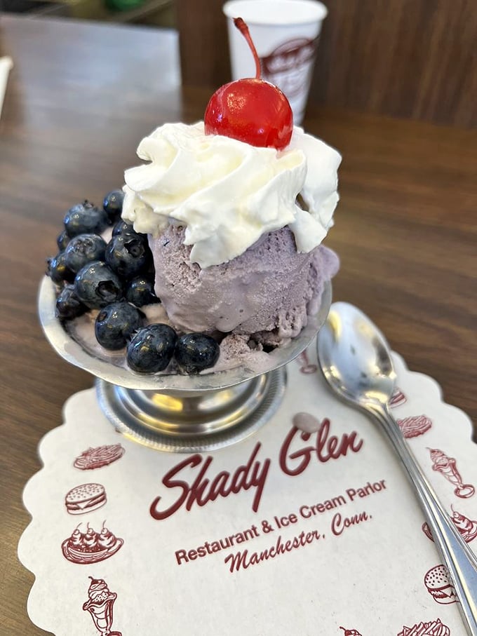 A blueberry sundae that doesn't need filters or hashtags to impress&mdash;just honest-to-goodness homemade ice cream and fresh berries.