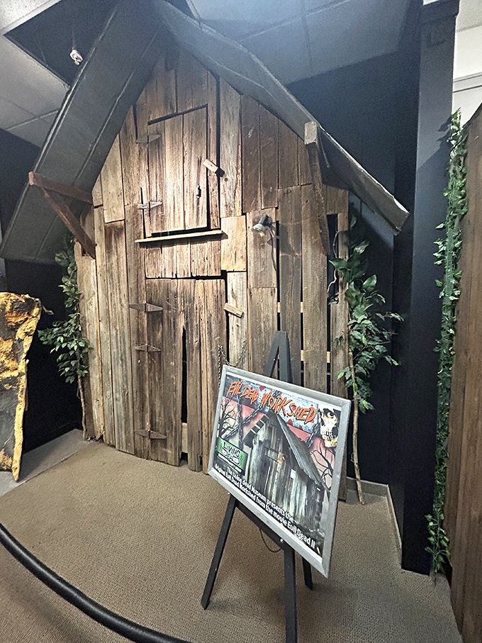 Home sweet horrifying home! This recreation of the infamous cabin from Evil Dead would make any horror fan's heart race with recognition.