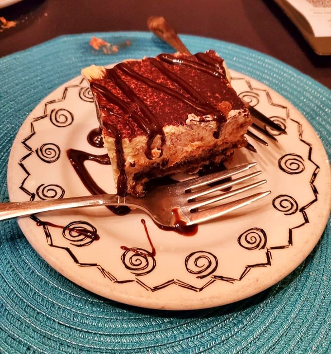 This tiramisu doesn't just satisfy a sweet tooth – it initiates you into a secret society of dessert enthusiasts who know the good stuff.