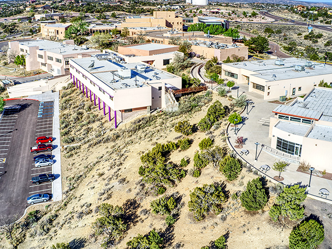 UNM Gallup campus blends seamlessly into the desert landscape, offering lifelong learning opportunities just minutes from affordable neighborhoods.