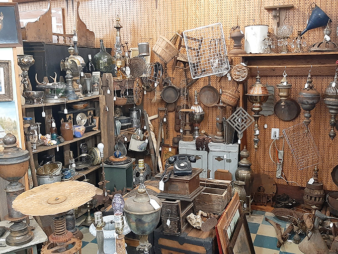 A collector's fever dream&mdash;metal treasures arranged with the chaotic precision of someone who knows exactly where everything belongs.