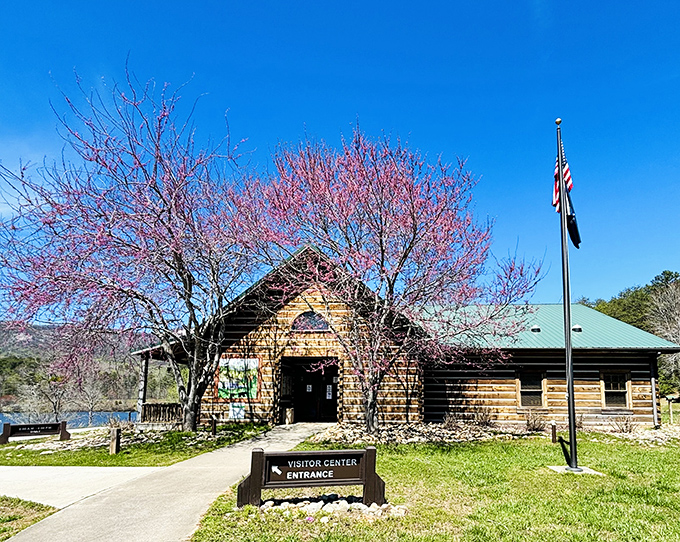 The Visitor Center welcomes you with that classic CCC charm, built when craftsmanship actually meant something and lasted forever.
