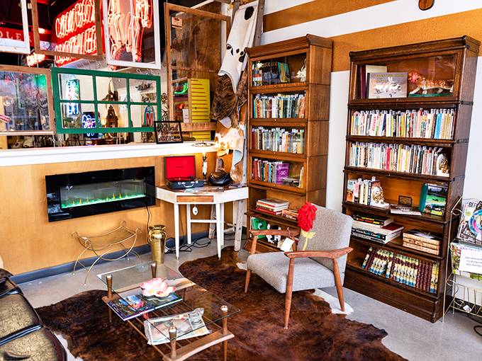 The reading nook proves that car culture isn't just about chrome and horsepower &ndash; it's literature, history, and the perfect place to rest weary feet.