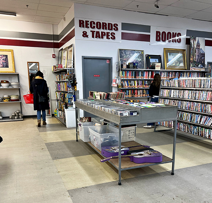 Literary treasures and musical memories await the patient browser. In the age of streaming and e-readers, there's something magical about physical media's permanence.