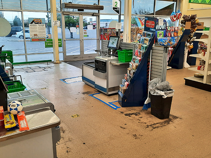 The checkout area – where expectations meet reality and thirty dollars transforms into bags of practical magic.