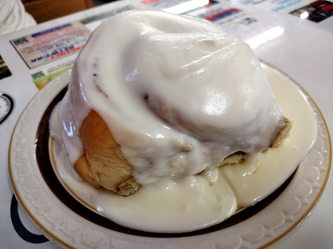 The legendary cinnamon roll &ndash; a spiral-bound masterpiece of dough and frosting that makes people set alarms and drive across counties.