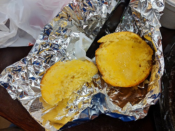 Golden cornbread that crumbles just right&mdash;the kind that makes you wonder why anyone would ever choose a dinner roll instead.