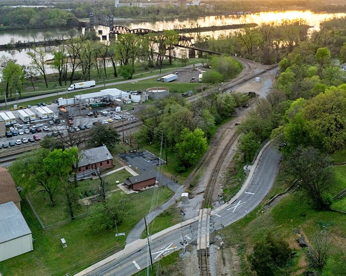 The riverfront park offers RV spaces and recreation where community matters more than your credit score.