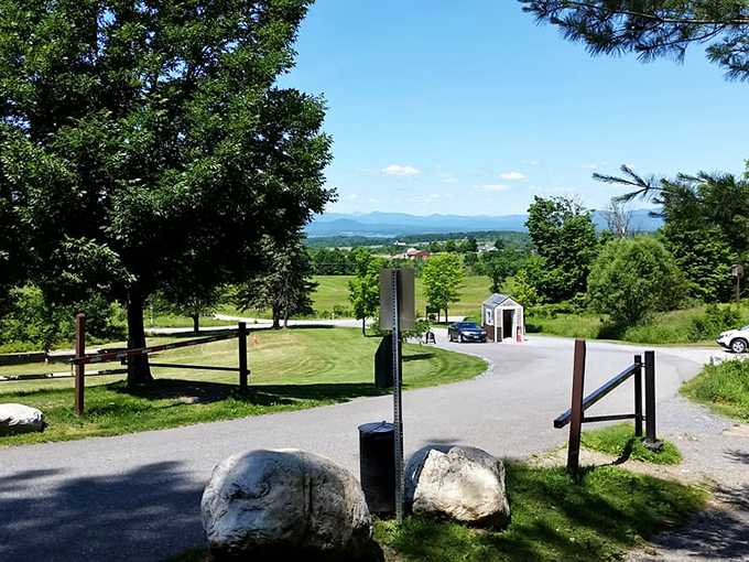 The entrance gate&mdash;where cell service diminishes and your blood pressure follows suit.