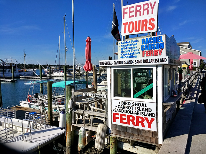 The ferry booth stands like a gateway to adventure&mdash;proof that the best Beaufort experiences often begin with a short boat ride and end with unforgettable memories.