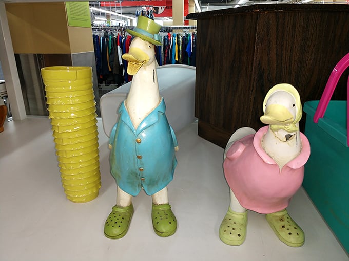 These dapper duck figurines in Crocs could be the quirky conversation piece your mantel's been missing—whimsy at its most affordable.