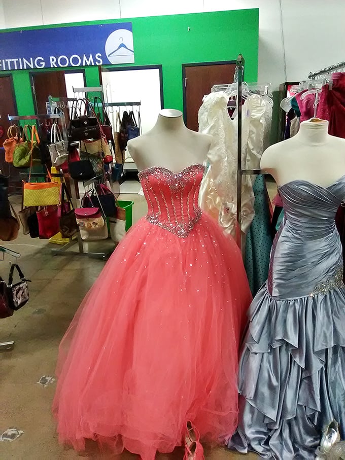 Cinderella didn't have to wait for a fairy godmother&mdash;just a trip to Goodwill. These formal gowns transform prom dreams into affordable reality.