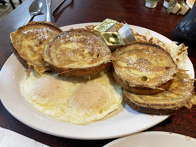 French toast that transforms humble bread into a golden-crusted masterpiece&mdash;breakfast alchemy at its finest.