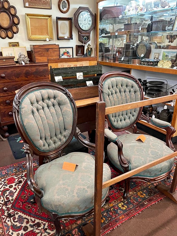 These tufted beauties aren't just chairs&mdash;they're thrones with stories. Imagine the conversations they've heard over the past century!