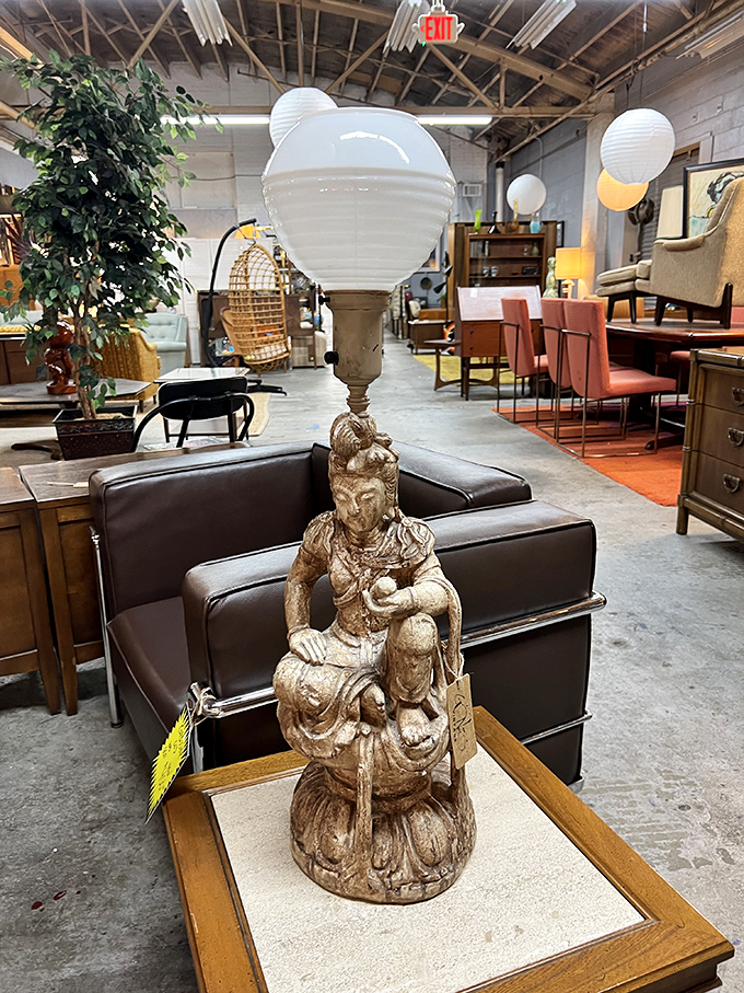 This isn't just a lamp; it's a conversation piece that's been waiting decades to illuminate your living room stories.