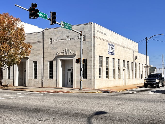 This Art Deco-inspired former bank building has been repurposed for modern use while maintaining its 1930s gravitas&mdash;like your grandfather wearing sneakers with his suit.