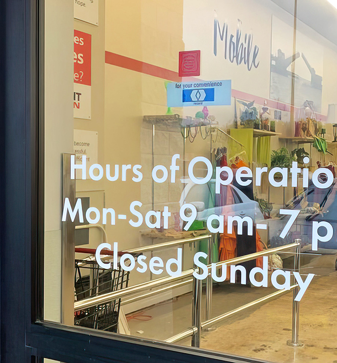 The hours of operation&mdash;a crucial piece of intel for the serious thrifter planning their strategic shopping missions.