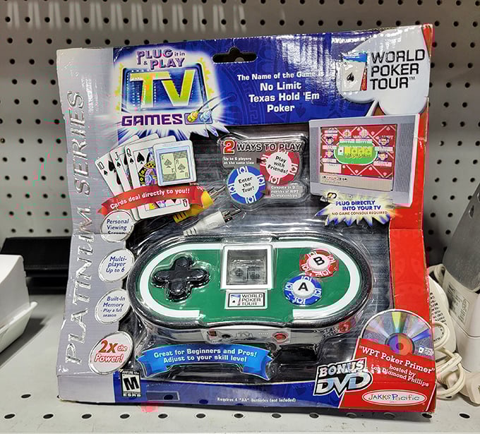 This vintage poker game promises hours of entertainment without subscription fees or software updates&mdash;just add friends and snacks.