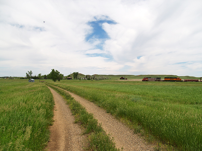 The dirt road leading nowhere and everywhere&mdash;paths like these once connected neighbors in this vanished community.