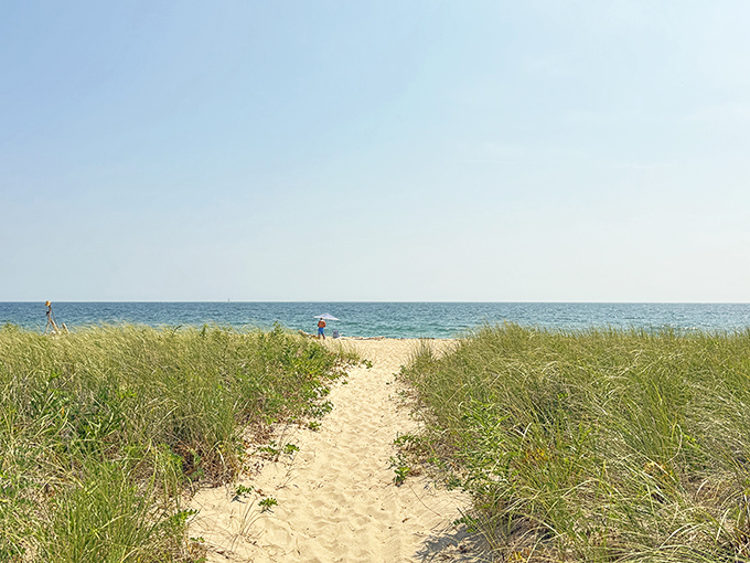 The path less traveled. This sandy gateway promises the kind of peace you can't download from any meditation app.