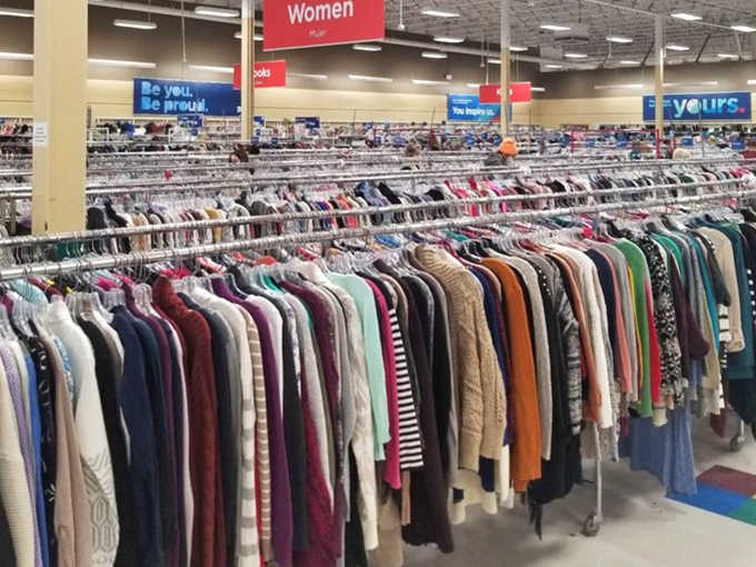 The women's department: where "I have nothing to wear" meets "I could wear something different every day for a year."