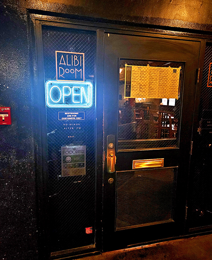 The Alibi Room's mysterious entrance feels like you need a secret password&mdash;but the only requirement is a love for great pizza.
