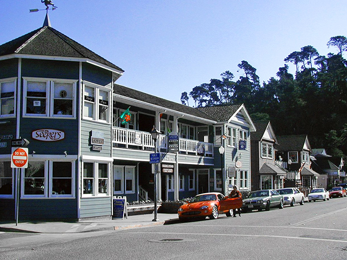 Cambria's coastal charm unfolds along streets where antique shops meet ocean breezes.