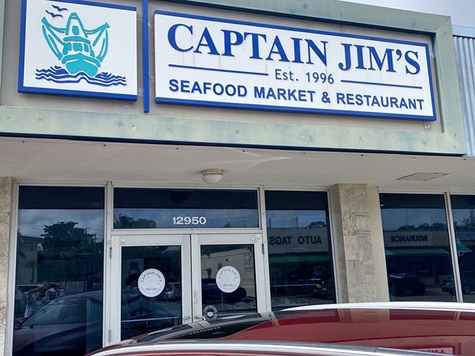 Captain Jim's clean, no-nonsense exterior tells you exactly what to expect: serious seafood without the song and dance.