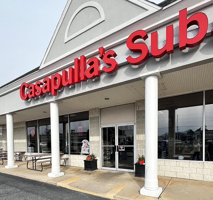 Casapulla's Rehoboth location brings a taste of Italian-American sandwich magic to the beach crowd. Just follow the red sign!