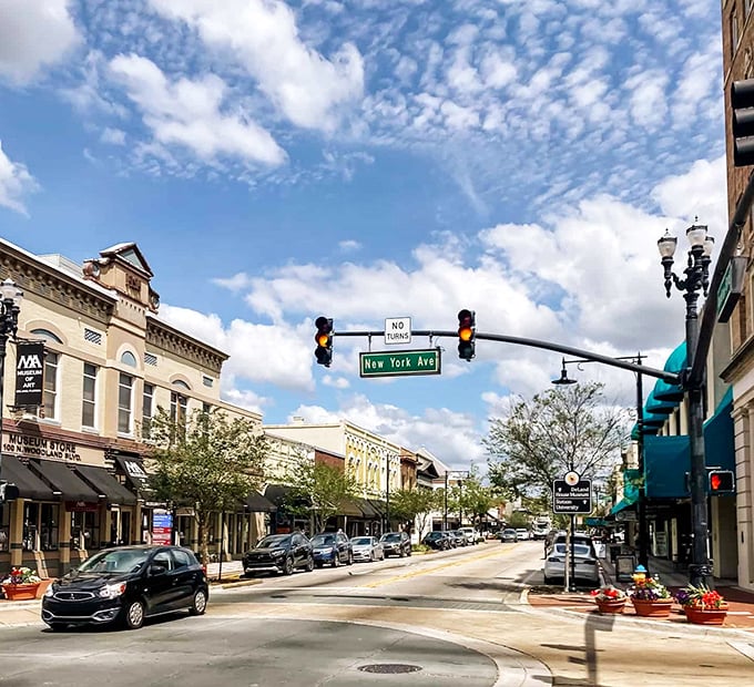 DeLand's New York Avenue&mdash;where the traffic lights are just suggestions and the sky puts on a better show than cable TV.