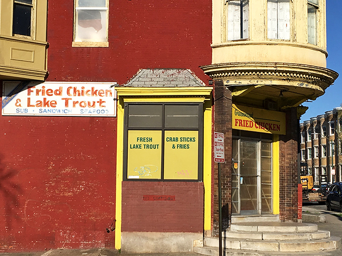Corner buildings like this one have been feeding neighborhoods for generations - and still doing it right.