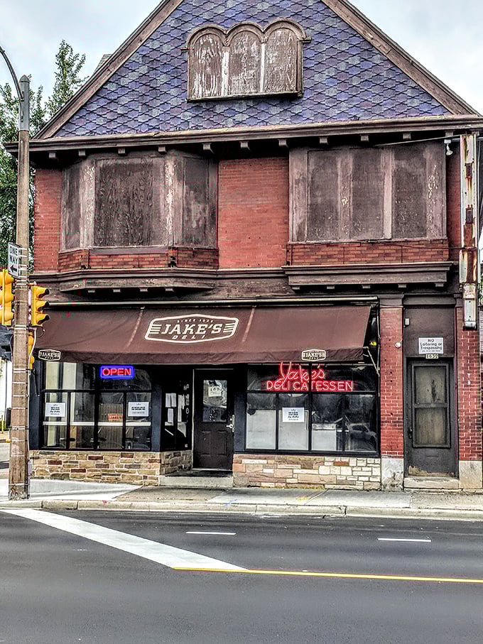 Jake's Deli's historic brick building has seen decades of sandwich satisfaction. That vintage charm can't be manufactured.