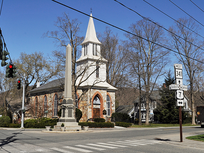 Kent's historic stone church stands as a free landmark to visit while exploring this budget-friendly Connecticut gem.