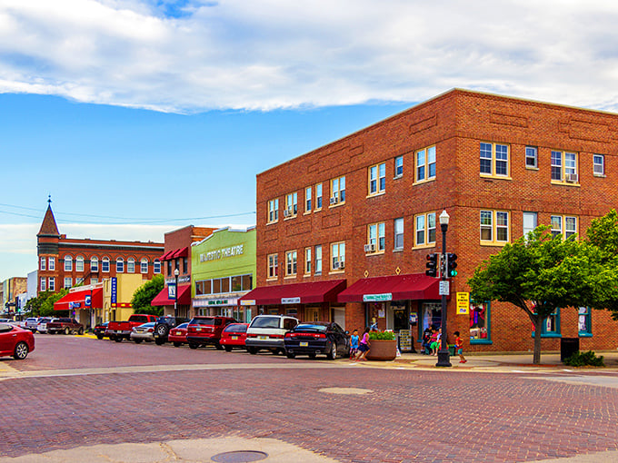Lexington's brick-paved downtown features colorful storefronts and historic buildings where residents enjoy small-town charm with affordable housing nearby.