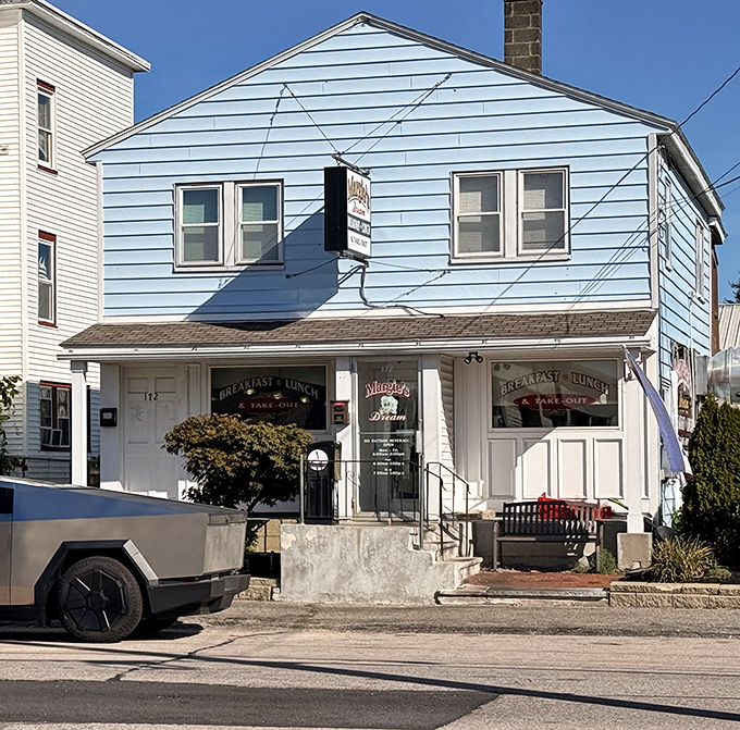 Margie's Dream Diner brings a pop of blue to Manchester's breakfast scene. This two-story charmer proves great diners don't need chrome and neon to shine.