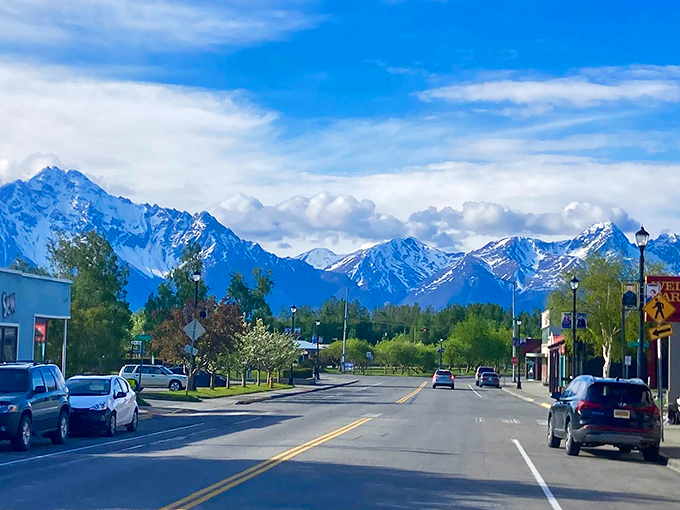 Palmer's main street offers a front-row seat to nature's greatest show&mdash;mountains that make skyscrapers look like amateur hour.