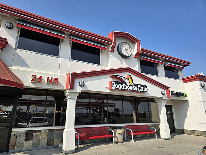 Roadhouse Cafe's 24-hour clock isn't just telling time &ndash; it's promising that comfort food is available whenever cravings strike.