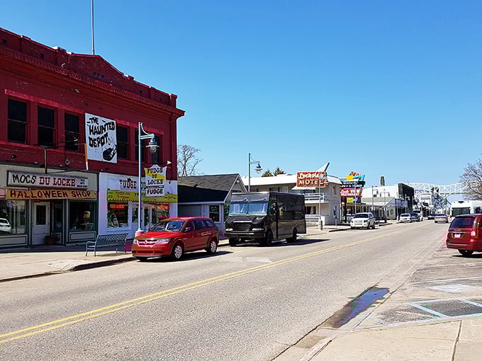 Sault Ste. Marie's classic downtown: where history runs deep but living costs don't. That vintage car knows a good deal when it sees one!