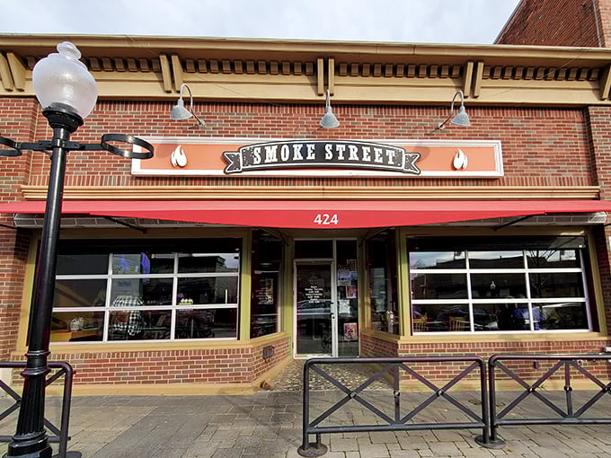 Smoke Street's classic brick storefront blends perfectly into Milford's charming downtown. The barbecue inside? Anything but ordinary.