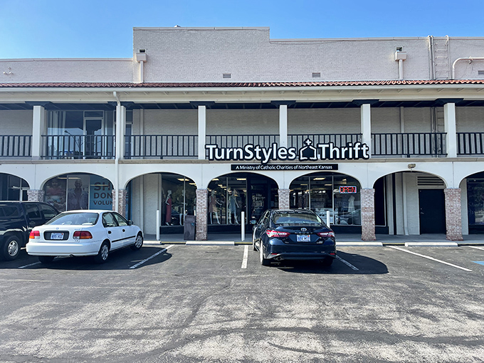 TurnStyles Thrift's Spanish-inspired architecture adds a touch of class to secondhand shopping. Bargains with style!