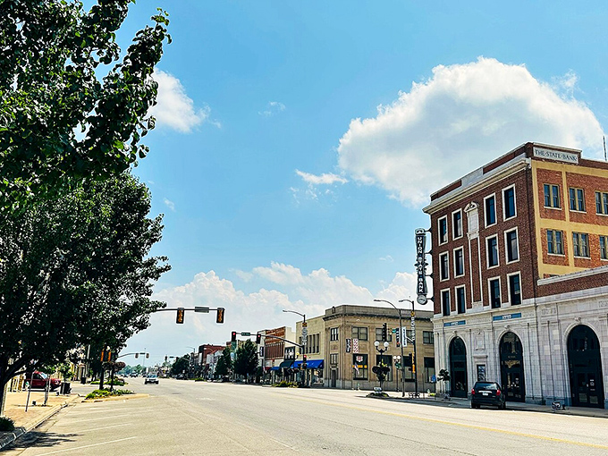Winfield's main street offers that classic Kansas downtown experience where every building has character and nobody's in a hurry.