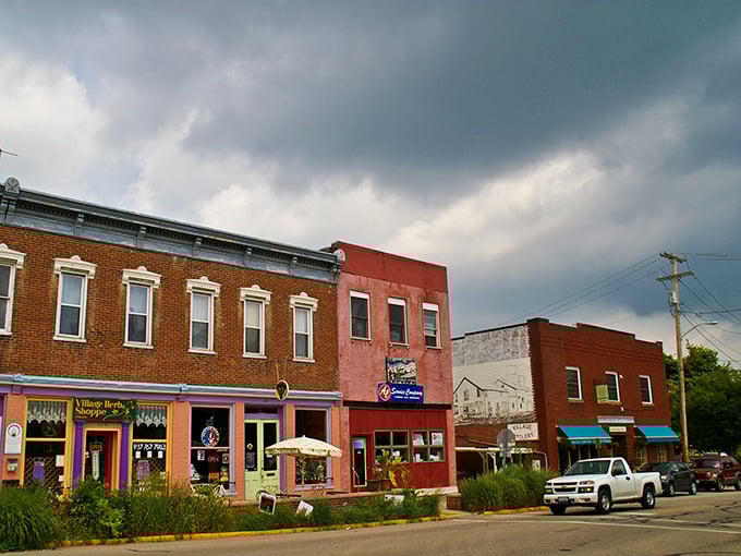 Colorful storefronts and artistic touches create a bohemian atmosphere where free spirits and curious minds gather naturally.
