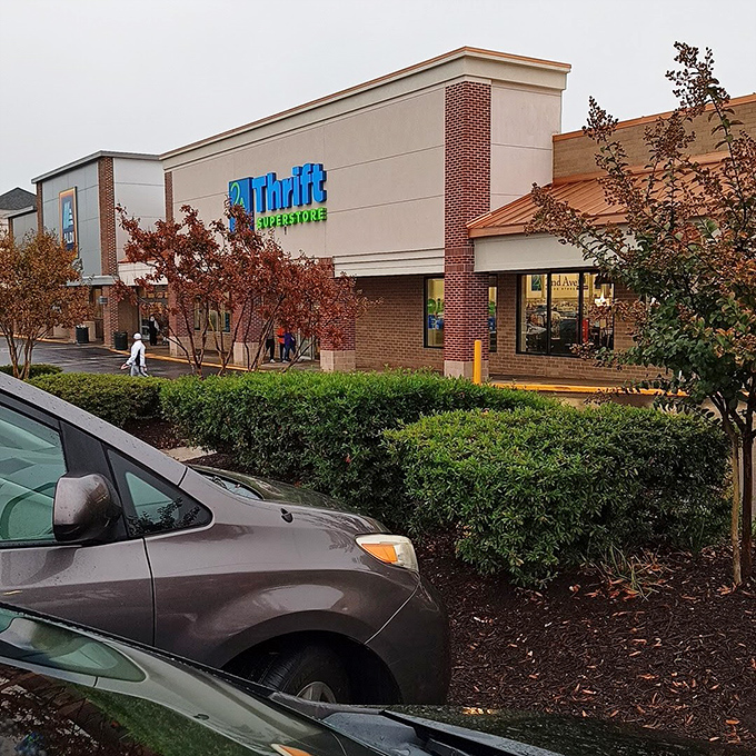 2A Thrift Superstore's landscaped entrance adds a touch of class to the thrifting experience. This Woodbridge location proves secondhand shopping can be first-rate.