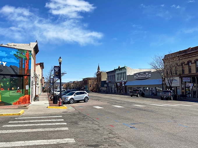 Cañon City's charming Main Street offers affordable small-town living with historic buildings and clear blue skies, perfect for stretching Social Security dollars.