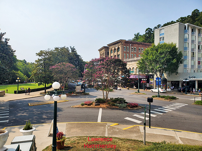 Downtown Hot Springs offers tree-lined streets, historic charm, and easy walkability that makes exploring this spa town pure joy.