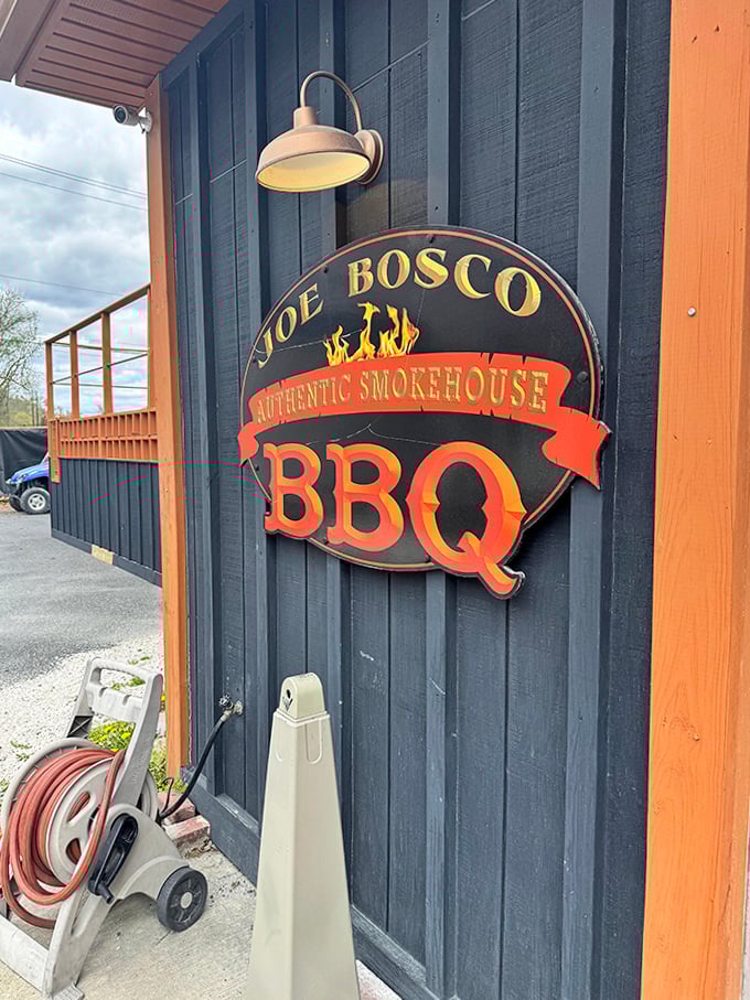 Joe Bosco's sign promises "authentic smokehouse BBQ," and that's one promise they keep with mouthwatering conviction.