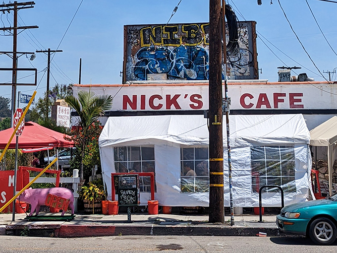 The pink pig statue outside isn't just cute&mdash;it's a promise of pork products prepared to perfection inside.